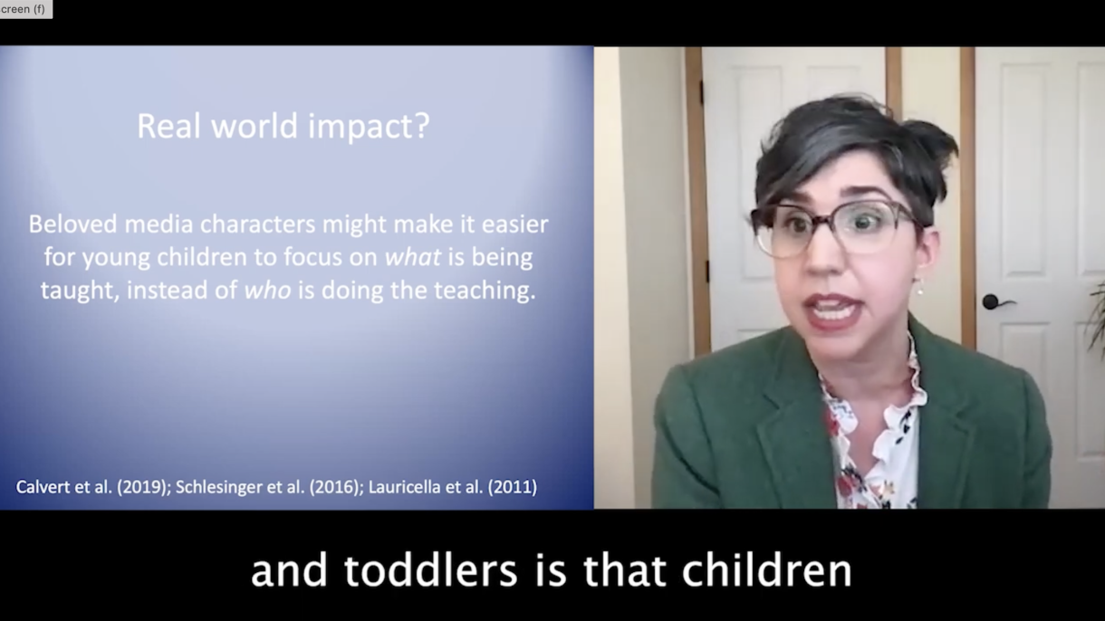 Young Children, Media Characters, and Learning - Children and Screens