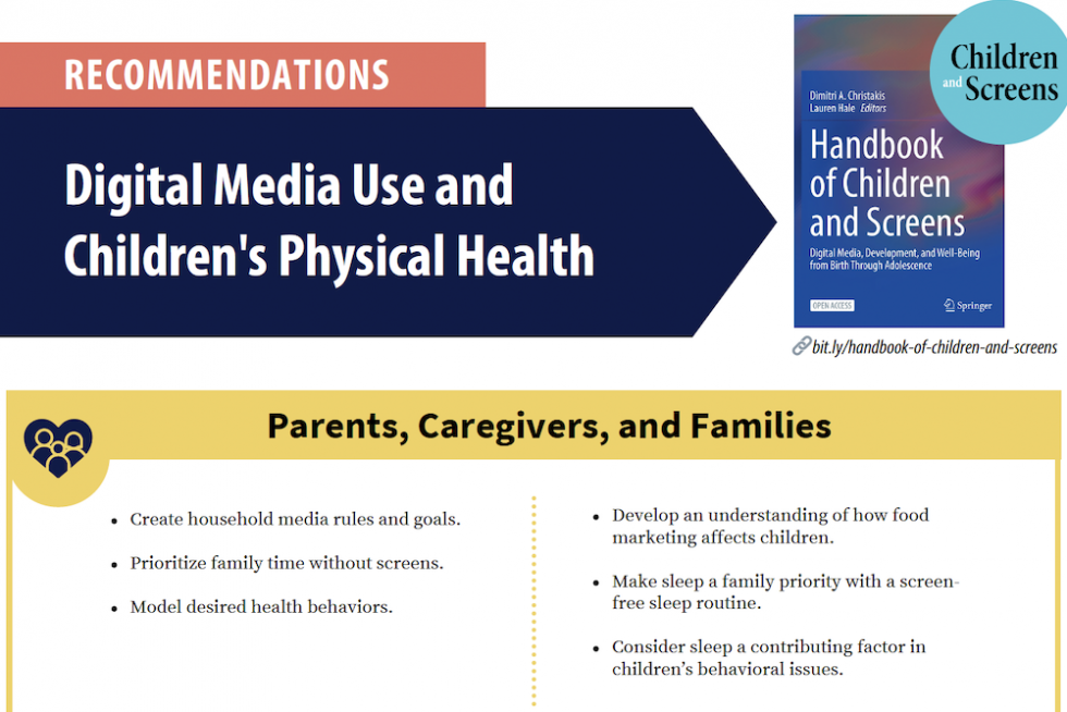 Screens and Physical Health: Summary and Recommendations - Children and ...